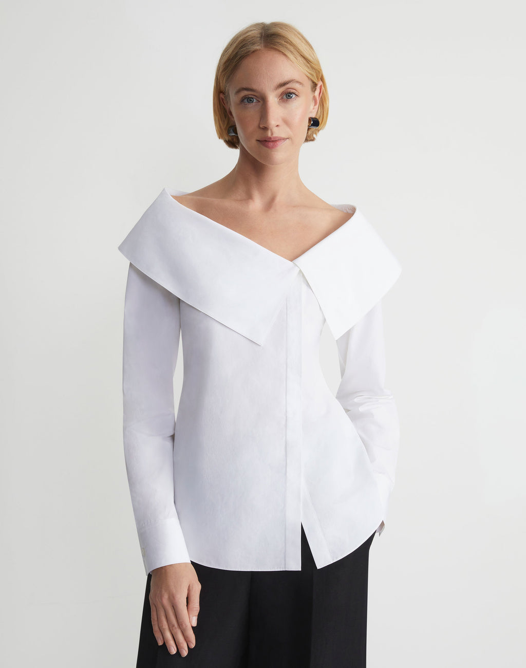 Organic Cotton Poplin Portrait Collar Shirt – Ballin's LTD