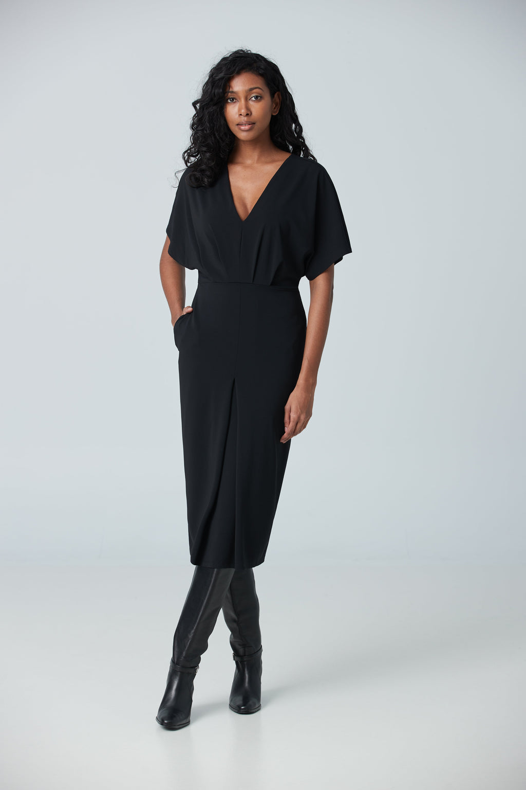 Iris Setlakwe - Jm5822 JM5822 CREW BATWING MIDI W/ KEYHOLE – Ballin's LTD